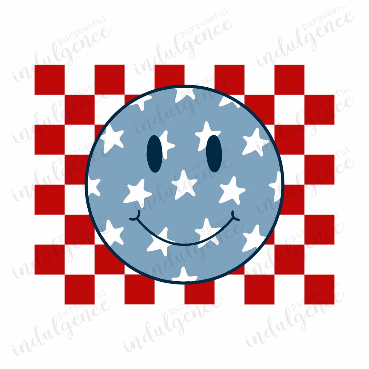 American Smiley - Retro - Vinyl Heat Transfers – Purposeful Indulgence