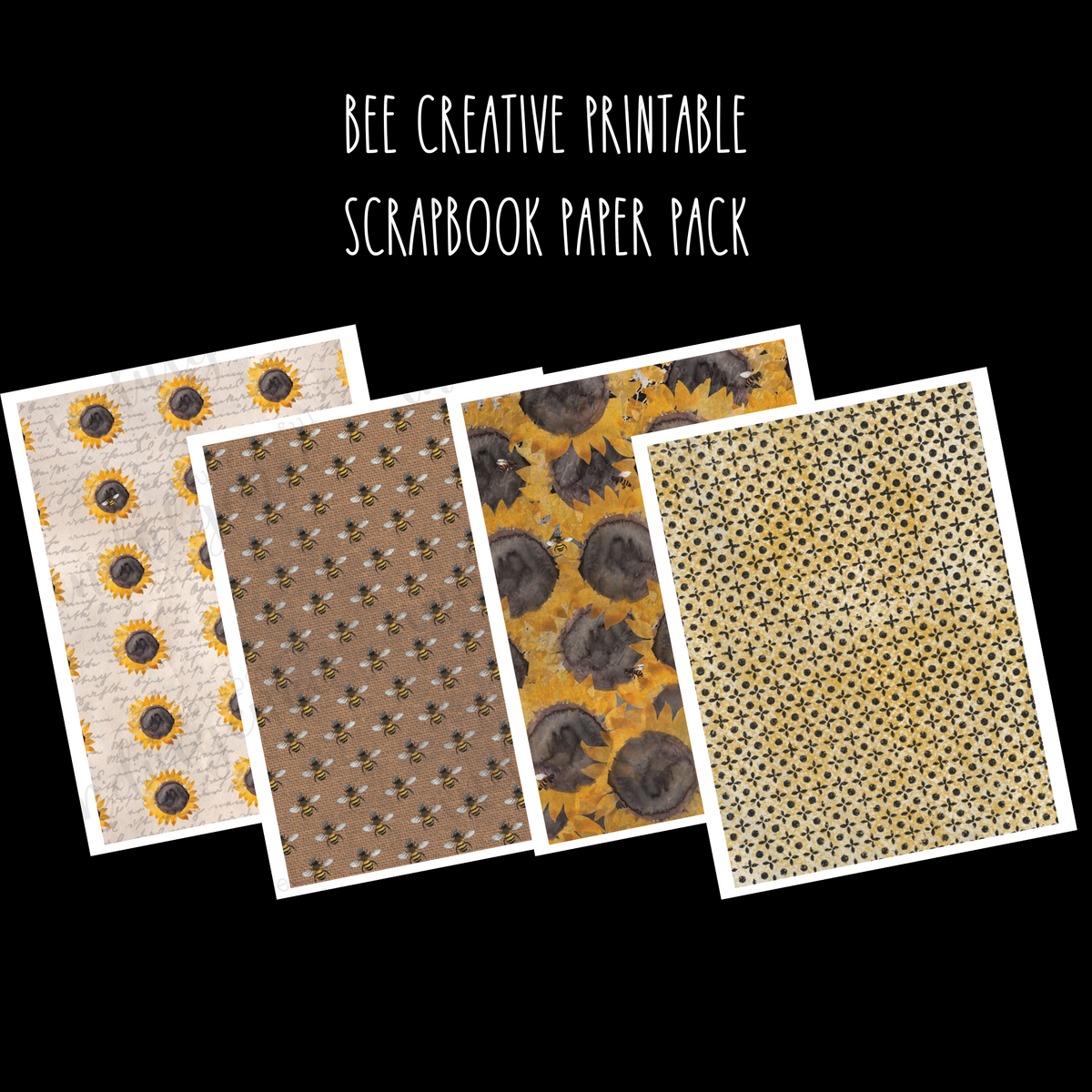 Bee Creative Printable Papers Pack – Purposeful Indulgence